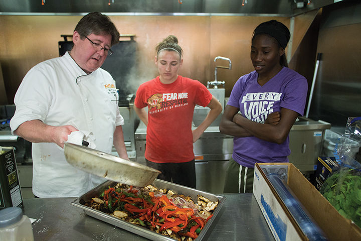 Chefs teach student-athletes how to cook healthy meals in 251 North ...