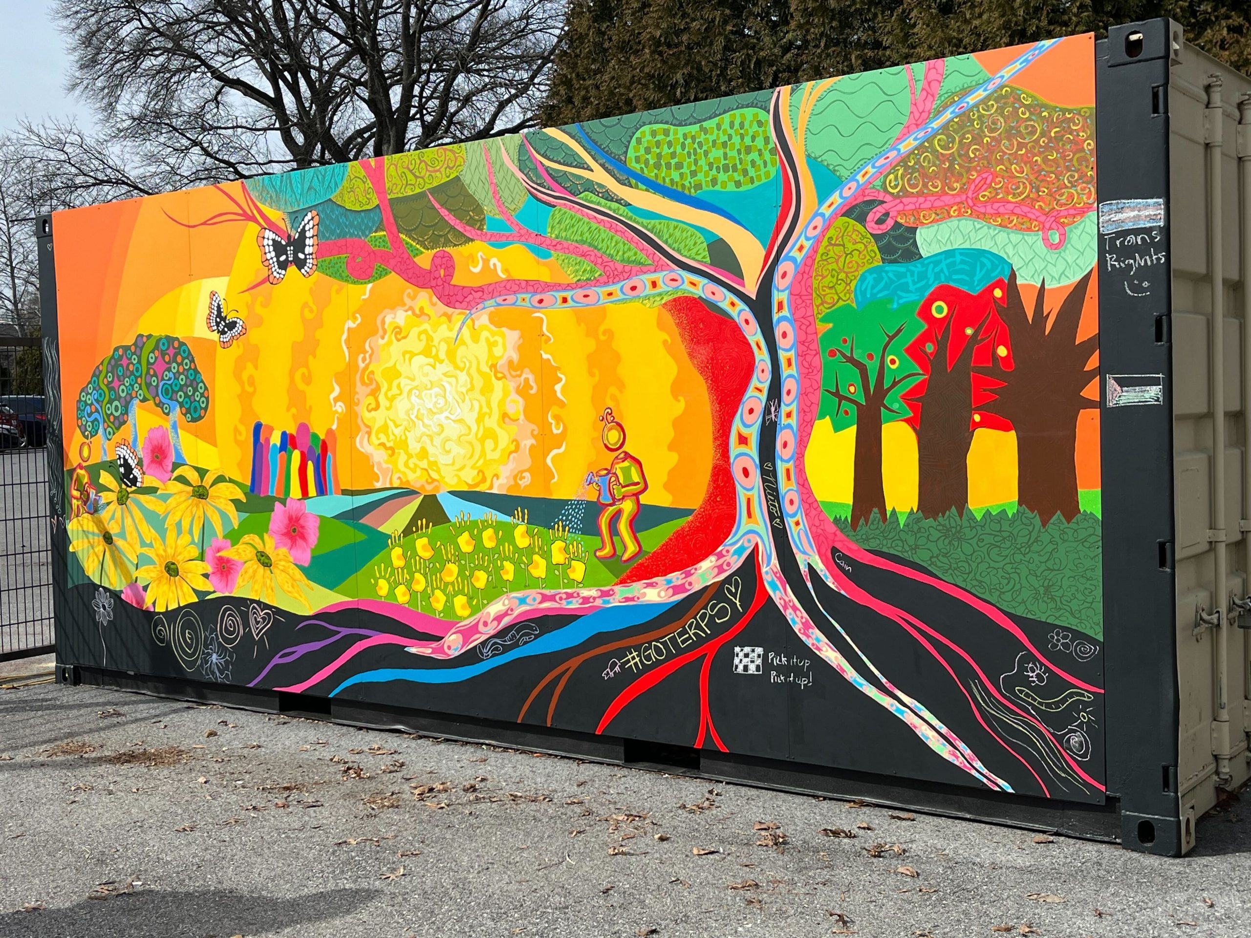 UMD art students, local nonprofit unveil interactive community mural in ...