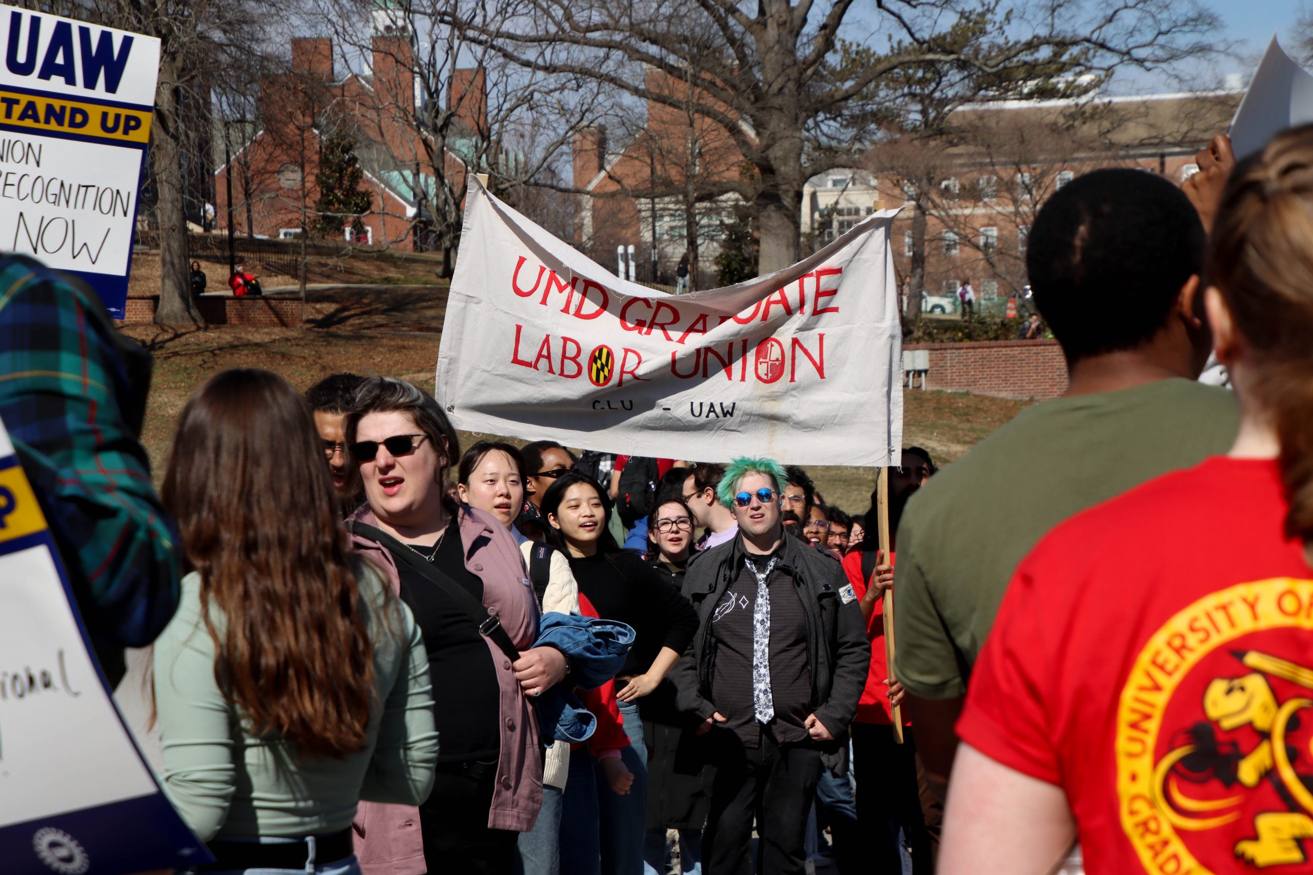 About 1000 UMD community members rally for graduate student collective ...